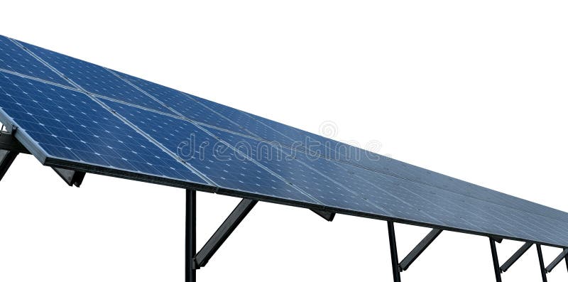 Solar Panel on a White Background. Ecology Stock Photo - Image of ...