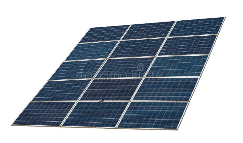 Solar Panel on a White Background. Ecology Stock Image - Image of ...