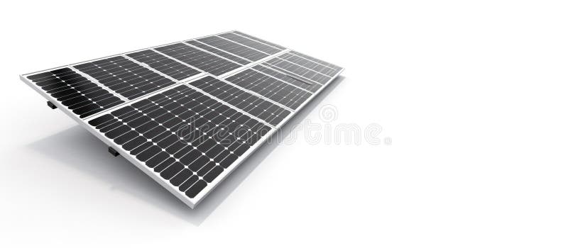 Solar Panel on White Background, Isolate, Alternative Source. Clean ...