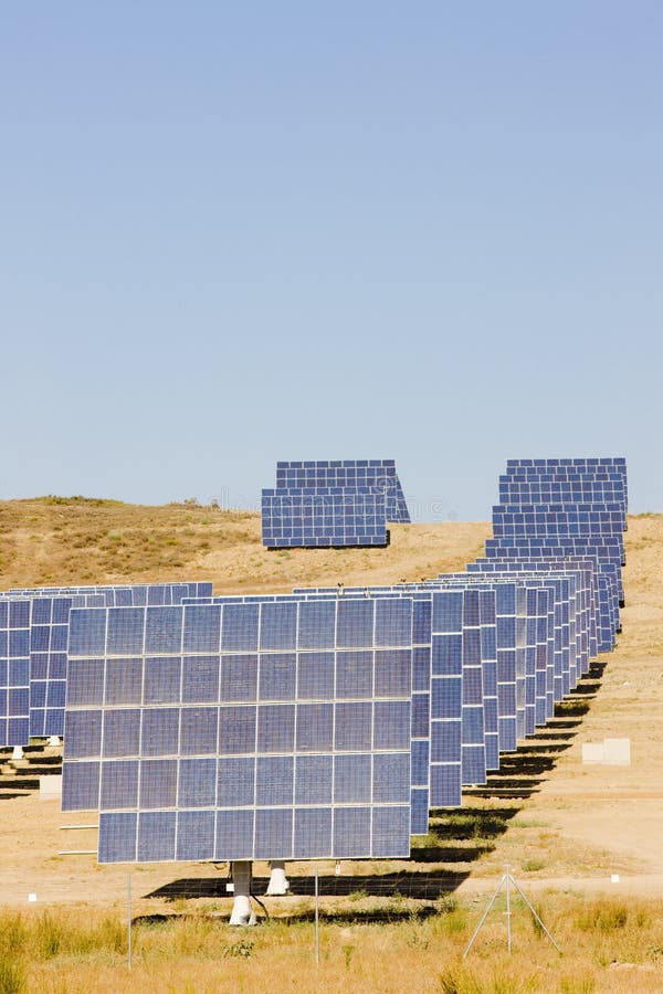 Parabolic Solar Panels, Guadix, Andalusia, Spain Stock Image - Image of ...
