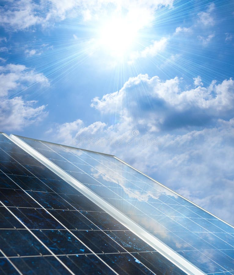 Solar photovoltaics panels stock photo. Image of daytime - 27375888