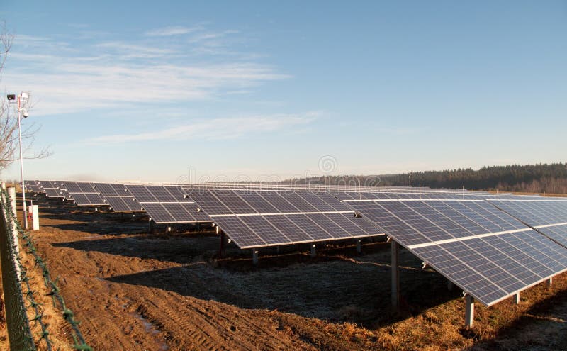 Solar collector field stock photo. Image of park, construction - 23721052