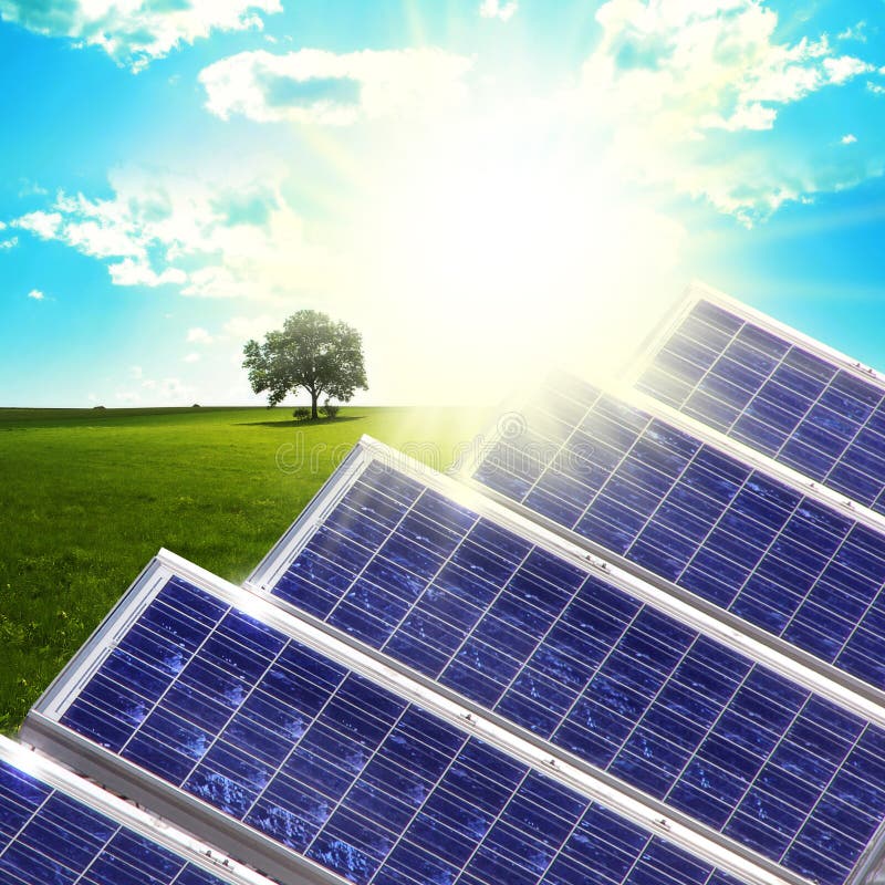 Solar panels stock image. Image of modern, clear, ecology - 21340499