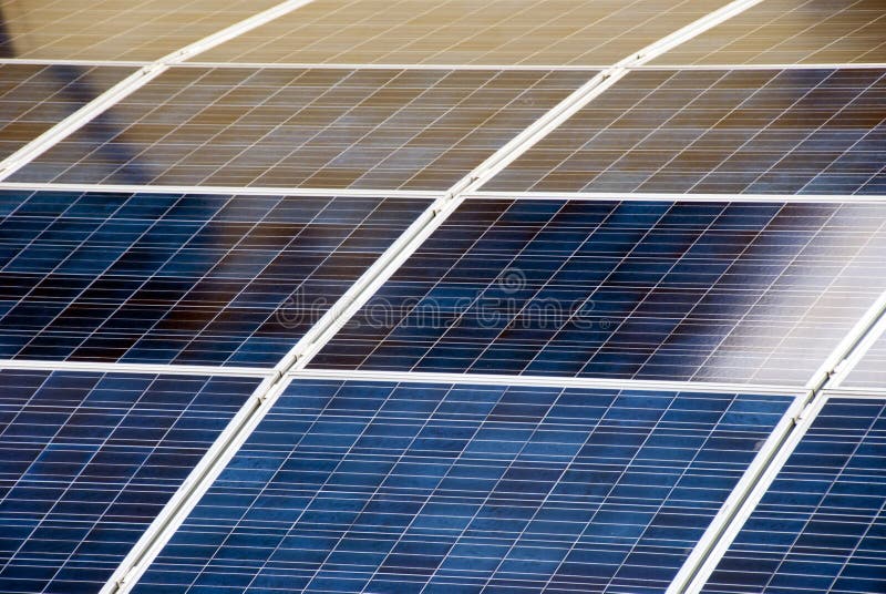 Solar panels collage stock image. Image of electric, blue - 20665003