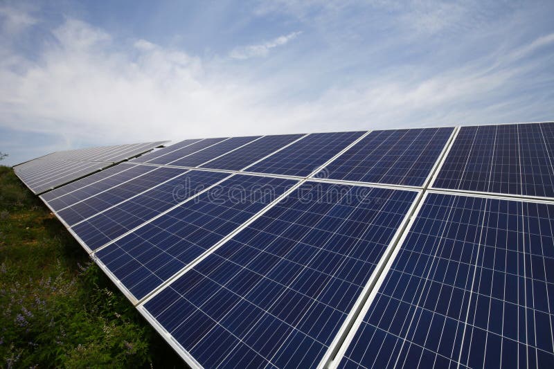Solar panels stock photo. Image of electric, panels - 275798120