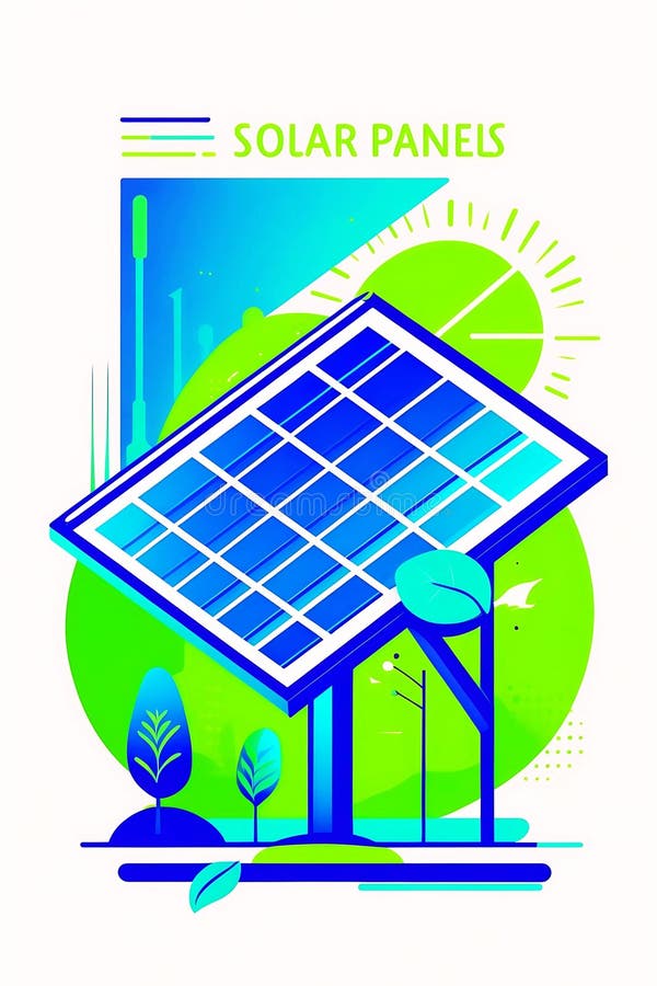 Solar Panels Logo AI GENERATED IMAGE Stock Illustration - Illustration ...