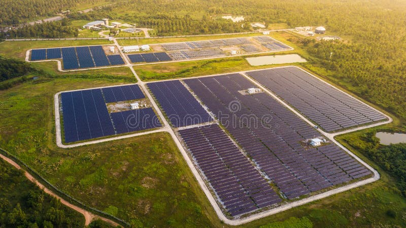 Solar Panels in Aerial View Stock Image - Image of solar, energy: 144232739