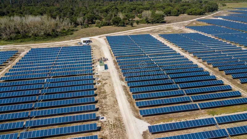 Solar Panels in Aerial View Stock Image - Image of energy, panel: 143388855
