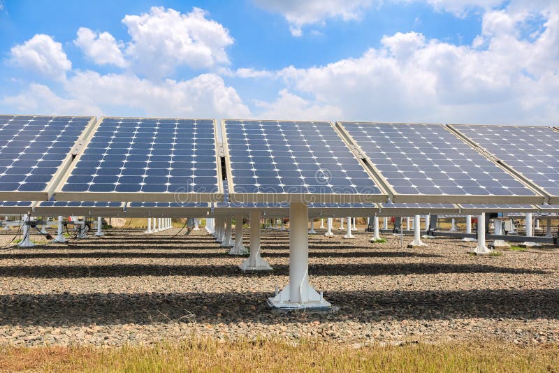 Parabolic Trough Solar Mirror Panels Stock Photo - Image of trough ...