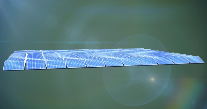 Composite Image of Solar Panels Stock Illustration - Illustration of ...