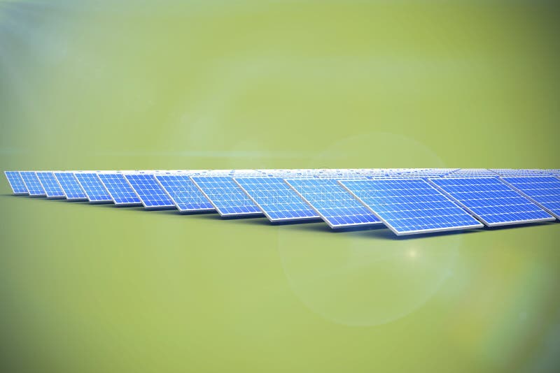 Composite Image of Solar Panels Stock Illustration - Illustration of ...