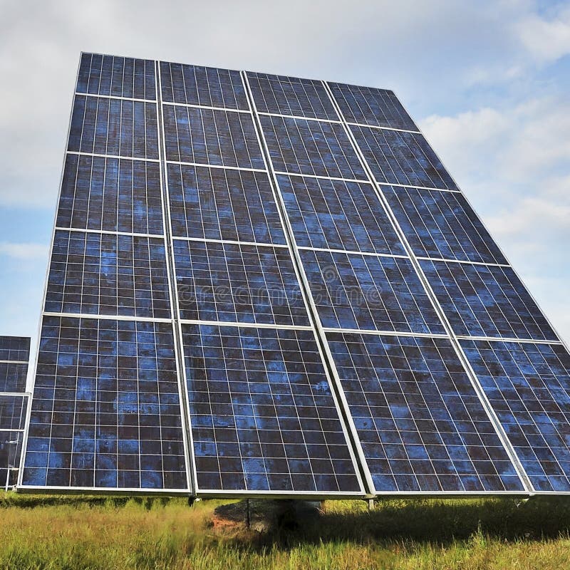 Solar panels array stock illustration. Illustration of architecture ...