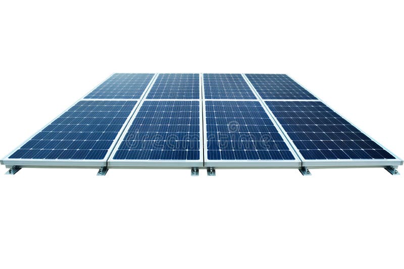Solar Panels Array - Isolated on White Background Stock Image ...