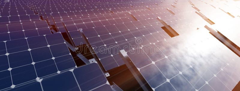 Solar Panels Array System. Photovoltaic, Clean Energy Technology Stock ...