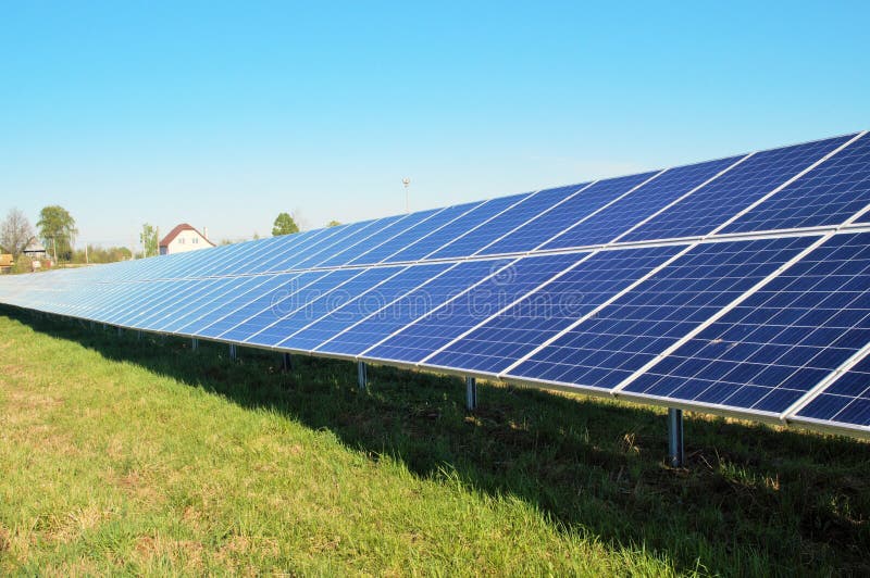 Solar Panels Assembled in Section Stock Photo - Image of phenomenon ...