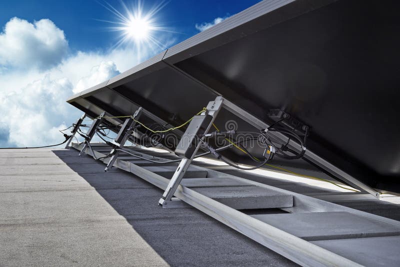 Solar Panels - Back Side Isolated Stock Photo - Image of concepts ...