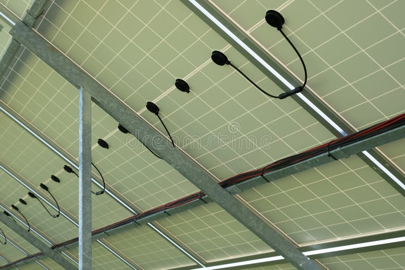 Solar panels backside stock photo. Image of equipment - 197304316