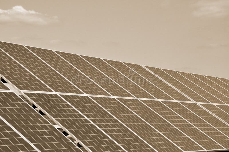 Solar Panels and Blue Sky. Solar Panels System Power Generators from ...