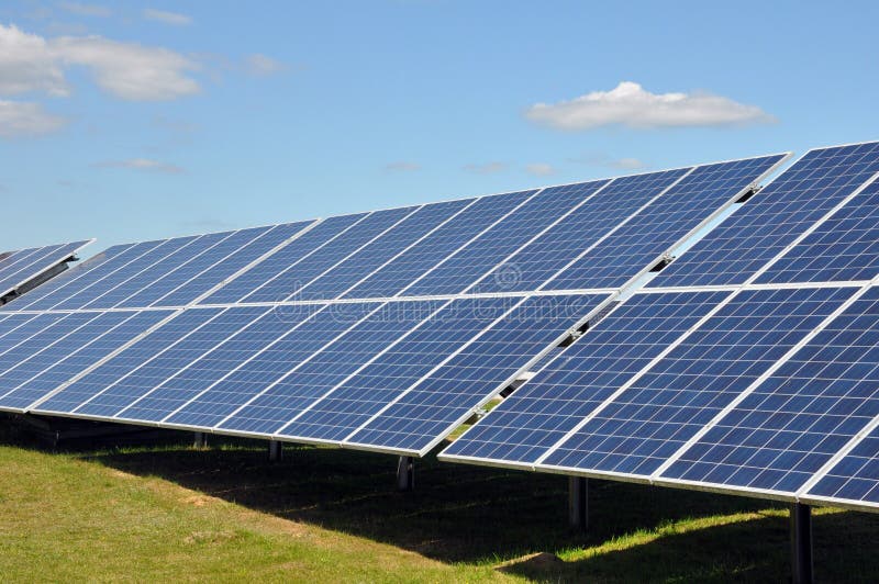 Solar Panels and Blue Sky. Solar Panels System Power Generators from ...