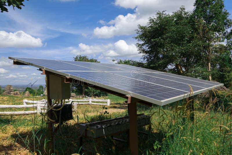 Solar Panels and Blue Sky. Solar Panels System Power Generators from ...