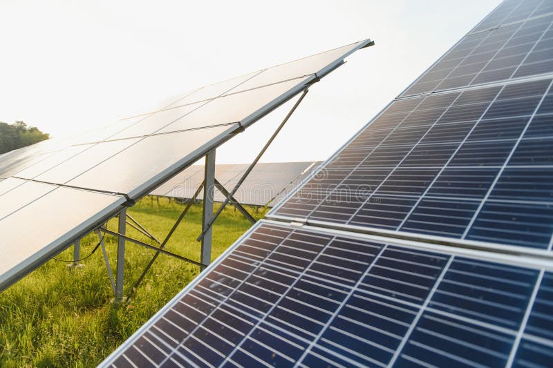 Solar Panels and Blue Sky. Solar Panels System Power Generators from ...