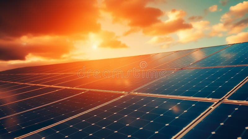 Solar Panels and Blue Sky. Solar Panels System Power Generators from ...