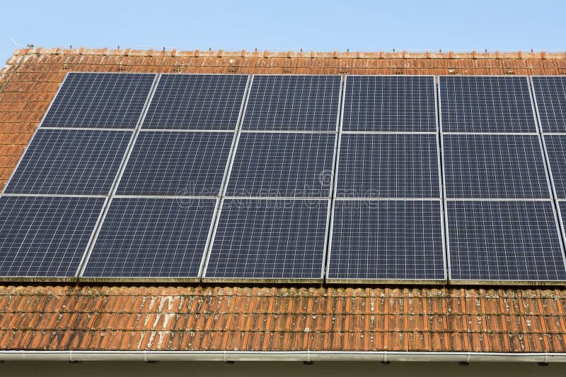 Solar panels stock photo. Image of brick, electric, electrosmog - 80607706