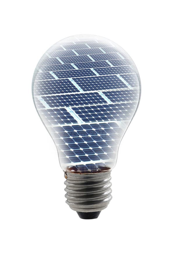 Solar panel bulb stock image. Image of electricity, electrical - 16216719