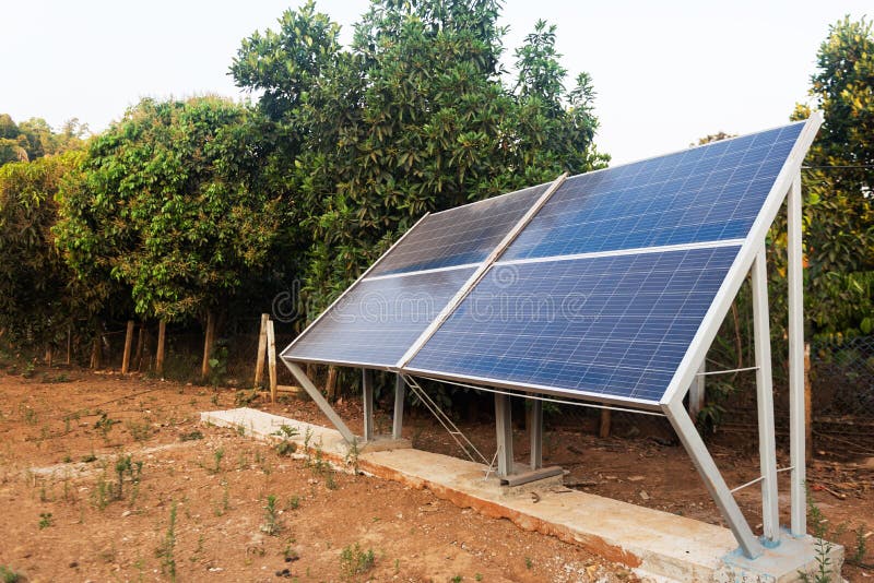 Solar Panels Solar Cell Install Stock Photo - Image of ecology ...