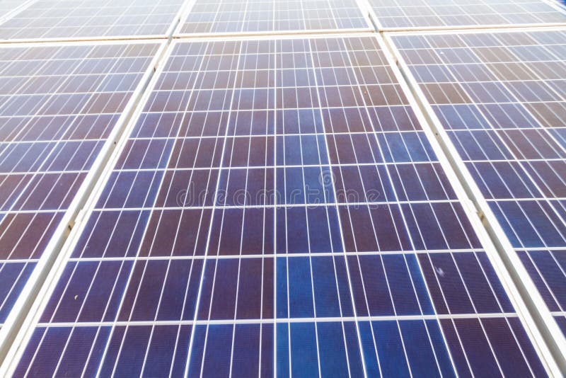 Solar Panels. Close Up and Environmental View Stock Image - Image of ...