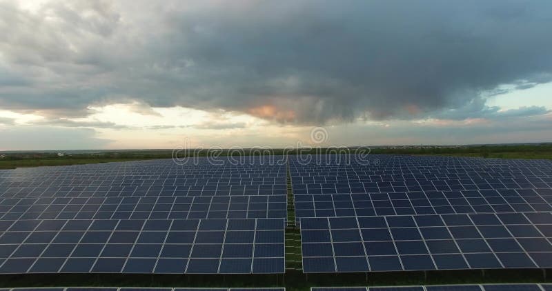 Solar Panels in Cloudy Weather Stock Footage - Video of earth, friendly ...
