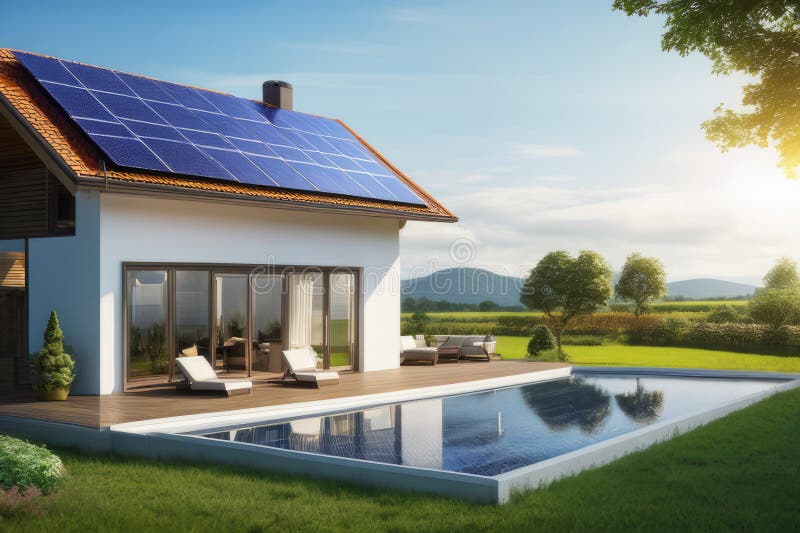 Solar Panels by Countryside House. Saving Electrical Energy ...