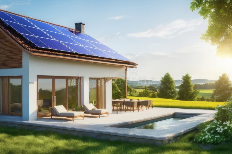 Solar Panels by Countryside House. Saving Electrical Energy ...