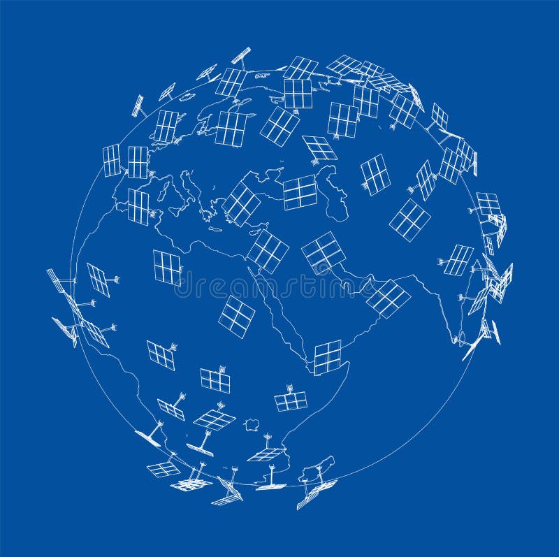 Solar Panels on Earth Concept. Vector Stock Vector - Illustration of ...