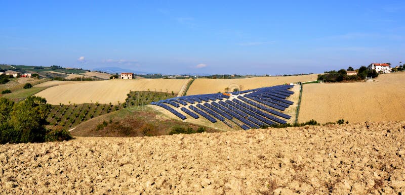 Solar panels field stock image. Image of field, nature - 16312761