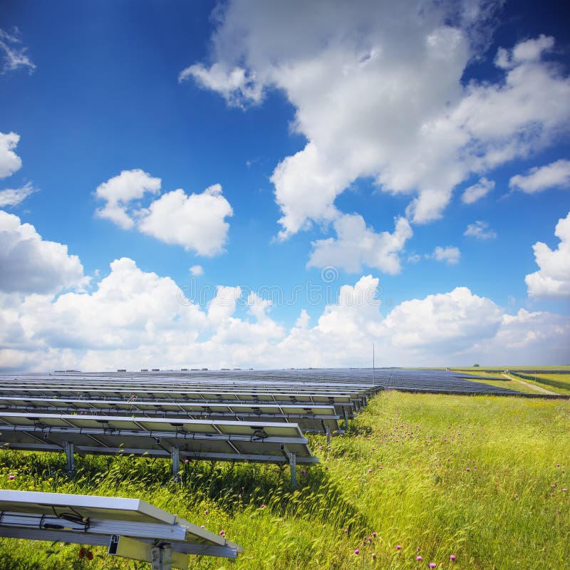Solar panels stock photo. Image of electrical, field - 83440472