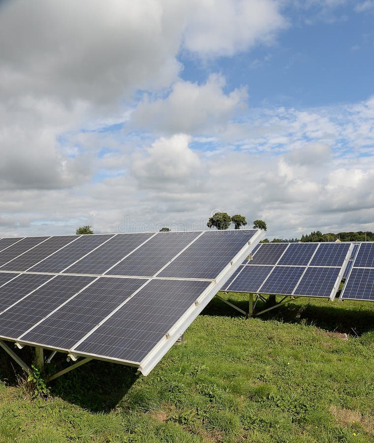 Solar Panels in field stock photo. Image of array, scenery - 32901218