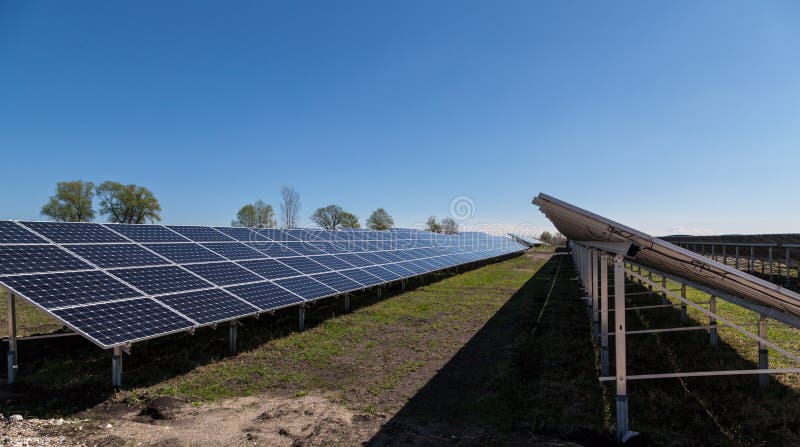 Solar panels field stock image. Image of blend, ingredient - 220000627