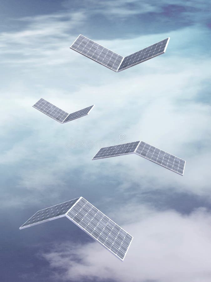 Solar power stock illustration. Illustration of landing - 97466405