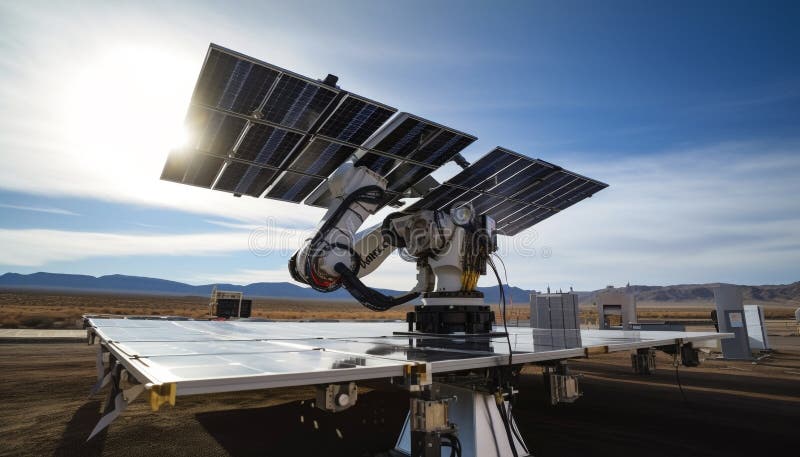 Solar Panels Generate Electricity for Futuristic Society Generated by ... Solar Panels Generate Electricity for Futuristic Society Generated by ...