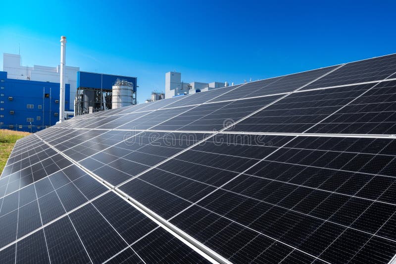 Solar Panels Generating Electric. Alternative Source of Electricity ...