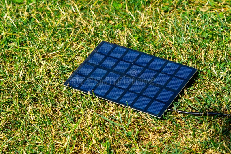 Solar Panels on Green Grass Stock Image - Image of panel, alternative ...