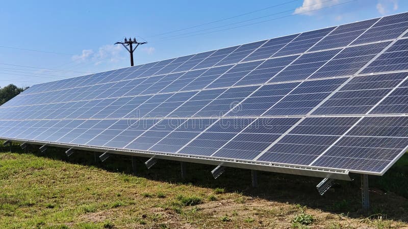 Solar Panels on the Ground Structure. Electricity Production from the ...