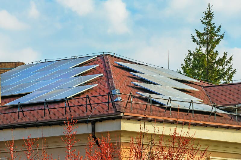 Solar Panels on the Hip Roof of a Modern Building - an Alternative ...