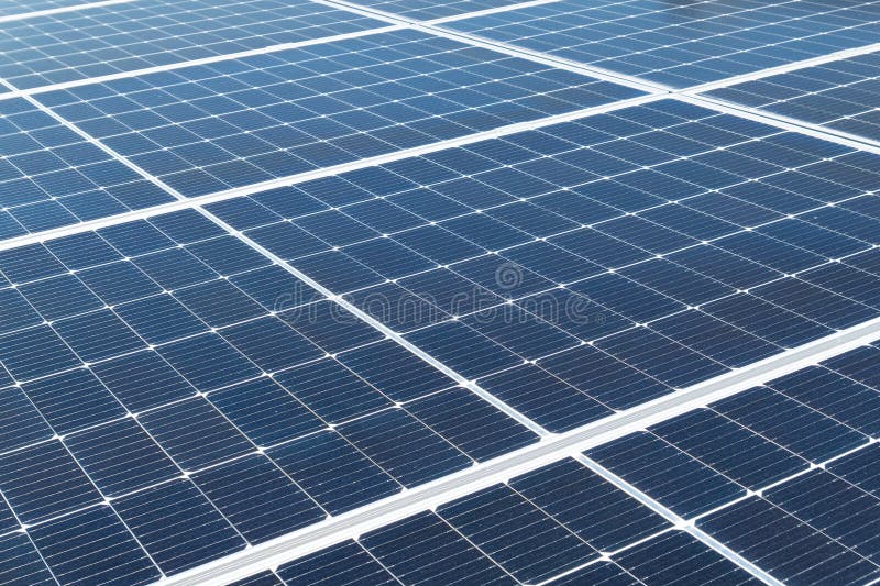 Solar Panels Horizontal Composition Stock Image - Image of blue ...