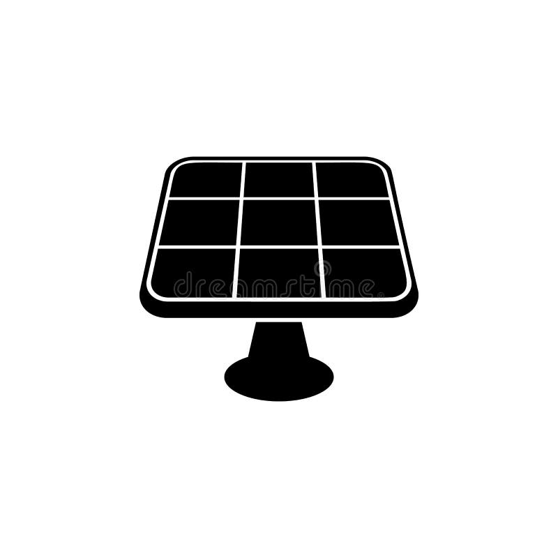 Solar Panels Technology Black White Icon Set Stock Illustrations – 49 ...