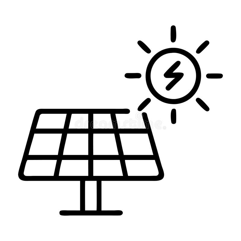 Solar Panels Icon Vector or Solar Panels Logo Isolated on White ...