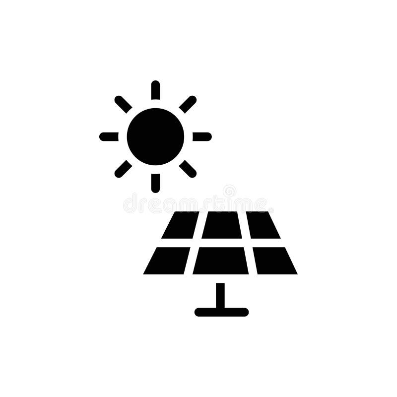 Solar Panels Icon Web Design in Vector Stock Vector - Illustration of ...