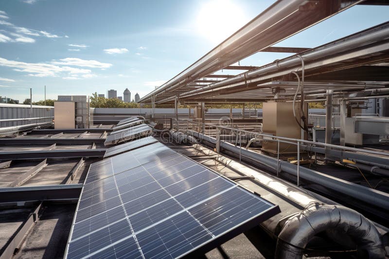 Solar Panels Industry Concept. Stock Illustration - Illustration of ...