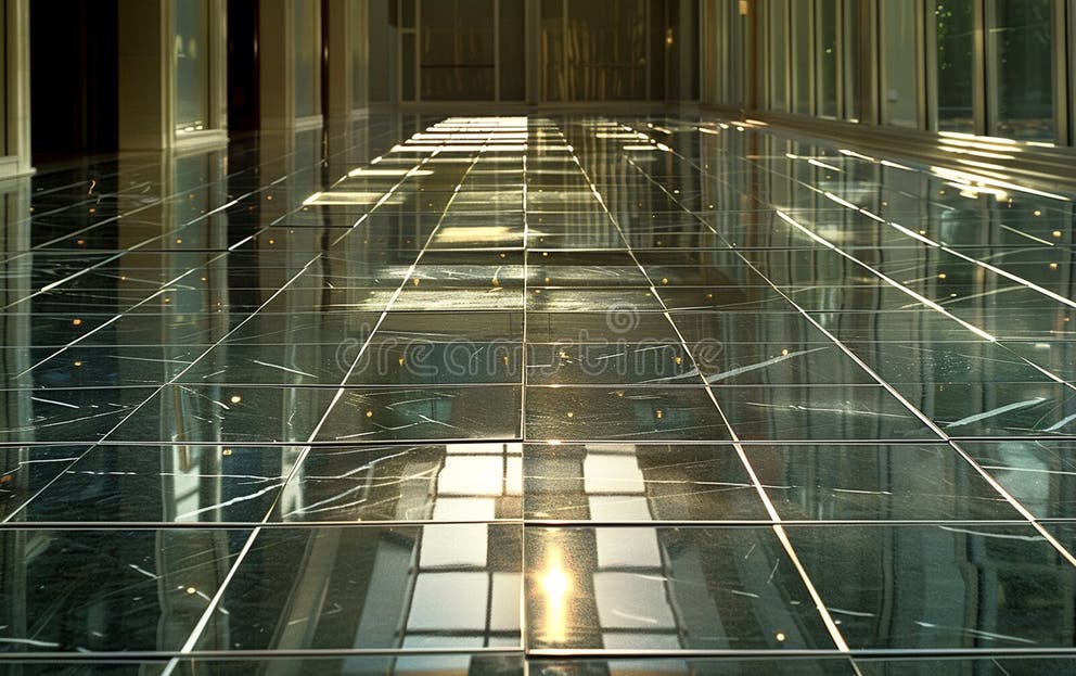 Solar Panels Installed on Flooring -Generative Ai Stock Image - Image ...